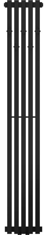 Mexen, Mexen Flux dekorativní koupelnový radiátor 1500 x 240 mm, 450 W, černý - W127-1500-240-00-70
