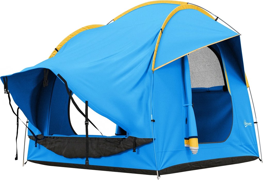 Outsunny Stan pro auta pro 6 osob, voděodolný stan 2000 mm s ochrannou vrstvou proti dešti pro SUV, stan s UV ochranou, slunečník na kempování, cestov