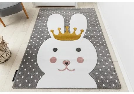 koberec PETIT KRÁLÍČEK, šedý velikost 200x290 cm | krásné koberce cz