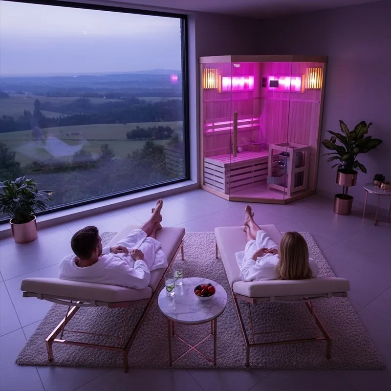 BPS-koupelny Finská sauna Relax HYD-3939 120x120, 1-2 osoby