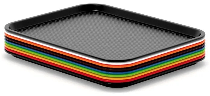 Plastový obdélníkový servírovací tác, 450 x 350 mm, černý