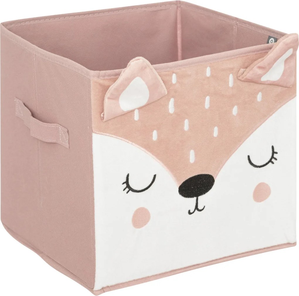 Úložný box ANIMAL, růžový, 29 x 29 x 29 cm