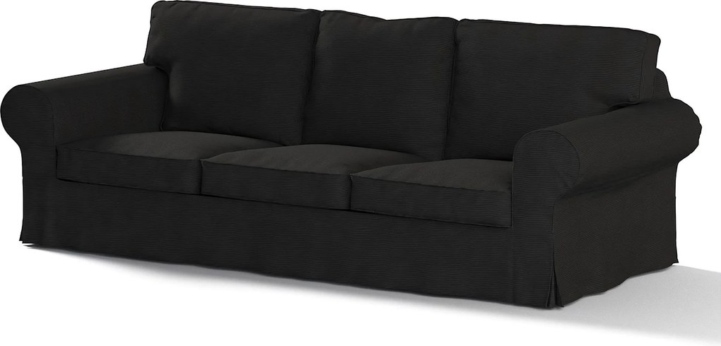 Potah na pohovku IKEA Ektorp 3-místná rozkládací, NOVÝ MODEL 2013 barva černá látka pletený vzor