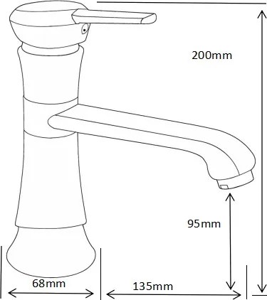 Mexen Rose - umyvadlová baterie, Chromová,73300-00