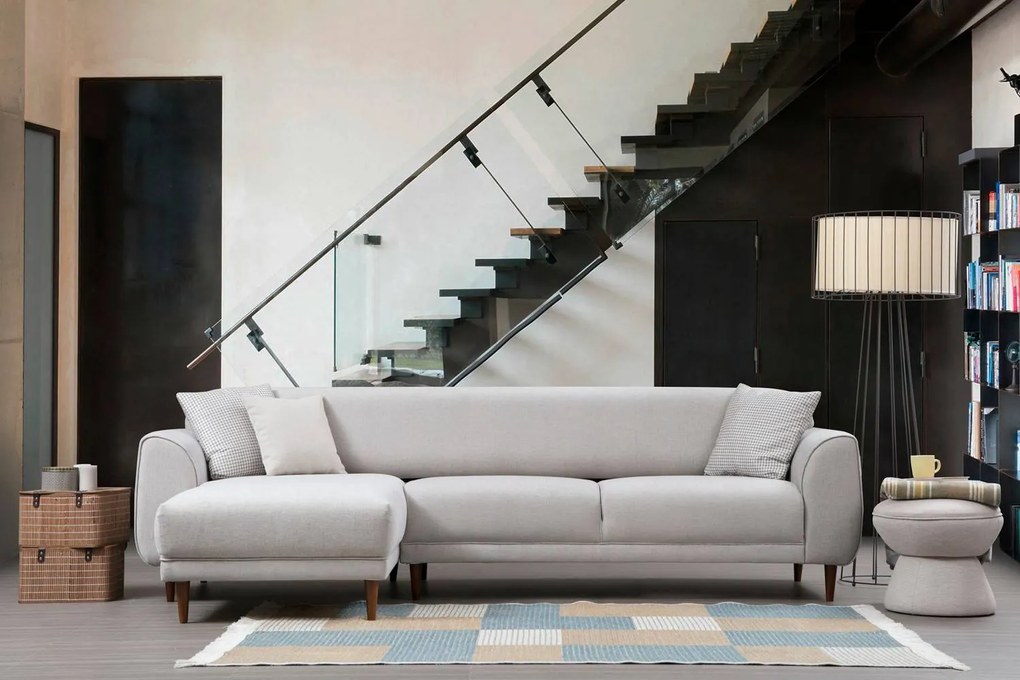 Designová sedačka Haylia 287 cm béžová - levá