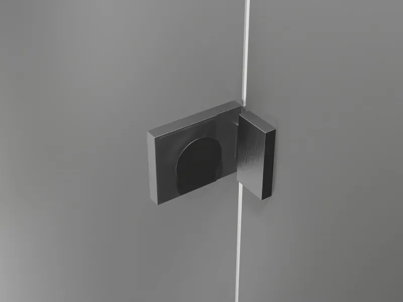 Mexen Lunar, výklopný sprchový kout pravý 70 x 70 cm, 8mm čiré sklo, profil grafit broušený, 834-070-070-66-00-P