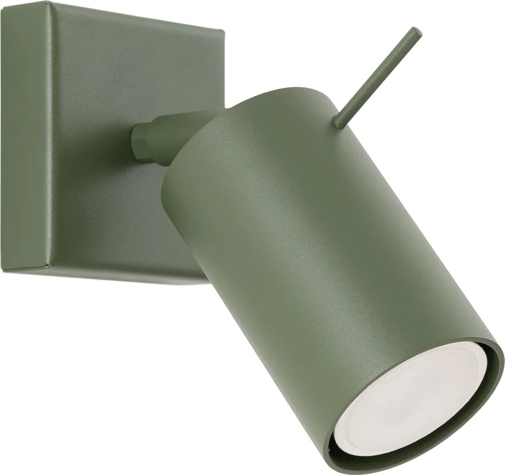 Sollux Lighting Nástěnné svítidlo RING olivově zelené
