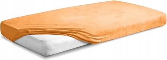 Froté prostěradlo Premium s gumou 180x190, 180x200x20, oranžová_08, Matex