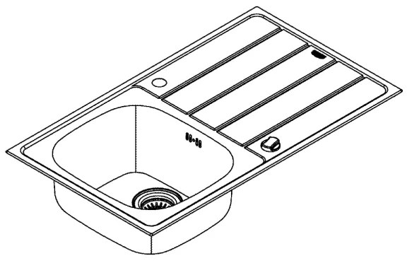 GROHE 31562SD1 - Sada kuchyňského dřezu a baterie BAU 860 x 500 mm nerez