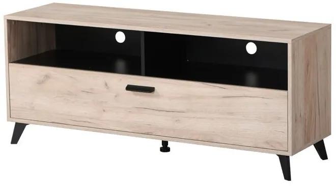 Televizní stolek Taylor - dub šedý/černý