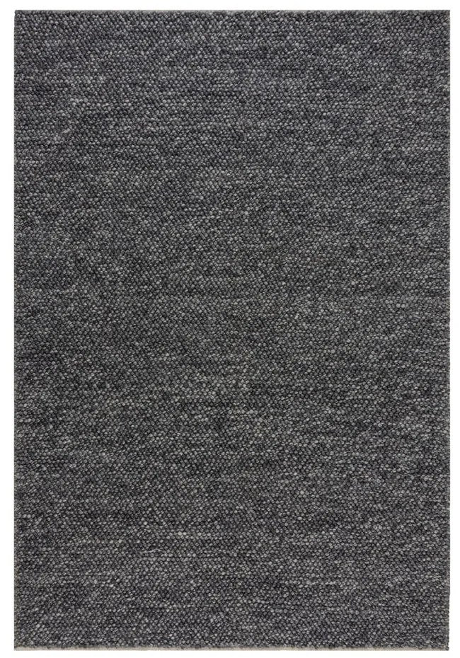 Tmavě šedý ručně tkaný koberec s příměsí vlny 200x290 cm Minerals – Flair Rugs
