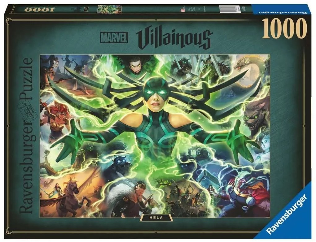 Puzzle ravensburger 169030 padouchové: hela 1000 dílků