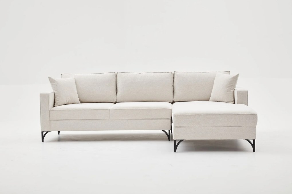 Hanah Home Rohová pohovka BERLIN krémová pravá 258 cm 825BLC2802