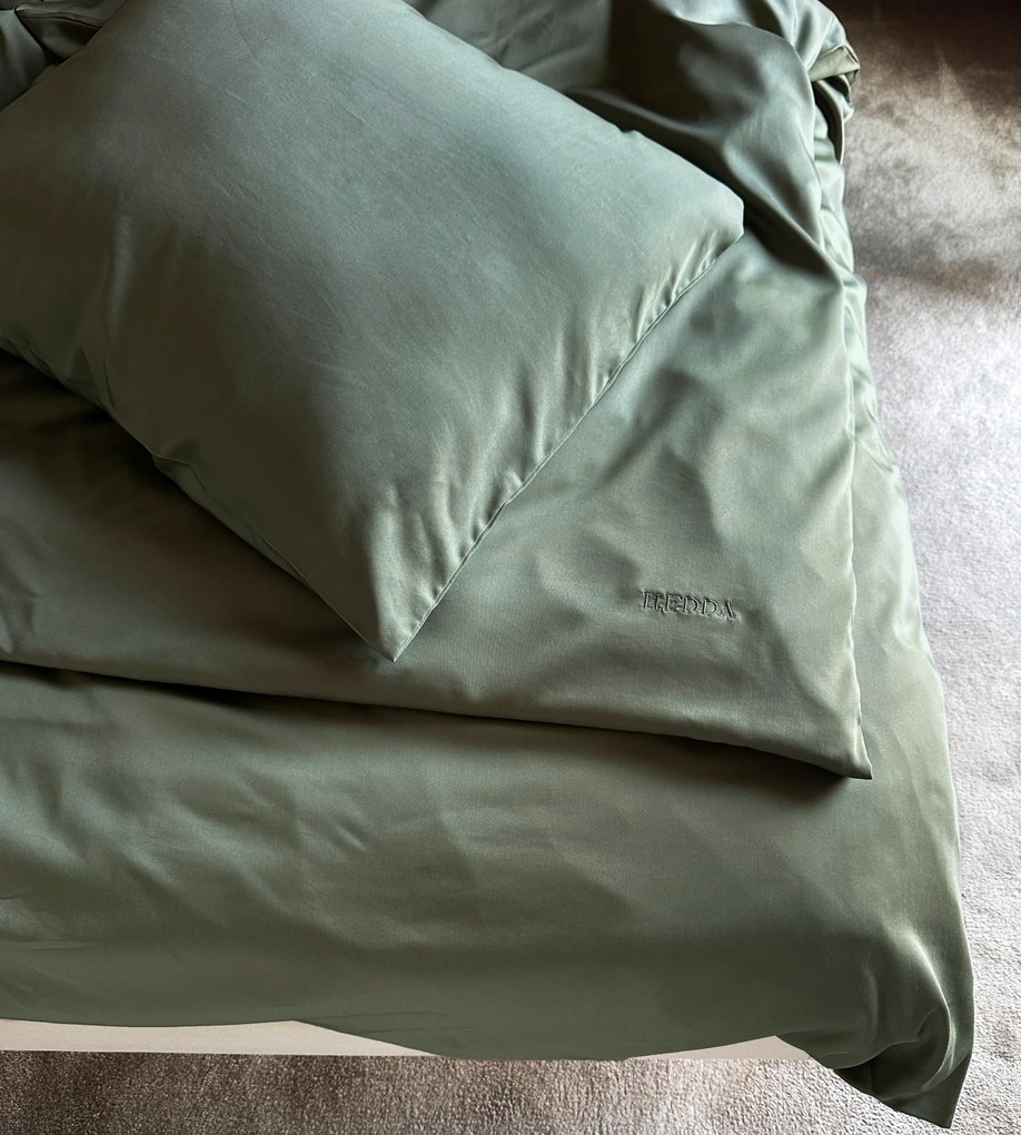 HEDDA Povlečení Tencel™ Lyocell Iballa zelené rozměr: set 70 x 90 cm + 140 x 200 cm