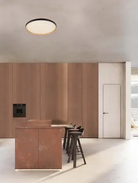 LED stmívatelné černé designové stropní svítidlo Vomos