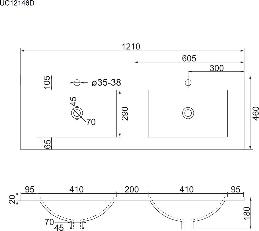 Mereo Mereo, Opto, koupelnová skříňka s keramickým umyvadlem 121 cm, CN943