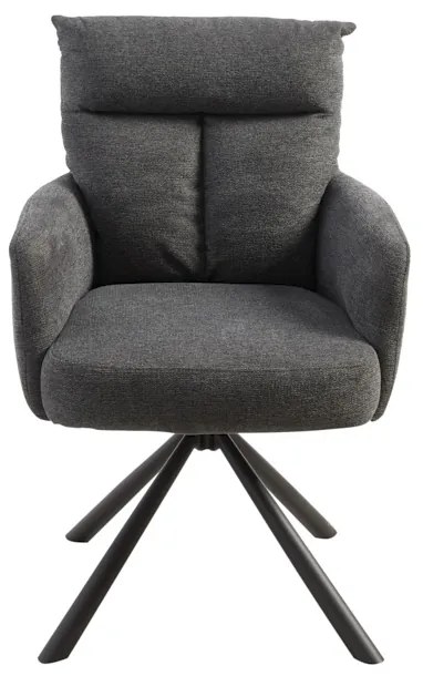 Designová otočná židle Maddison tmavě šedá