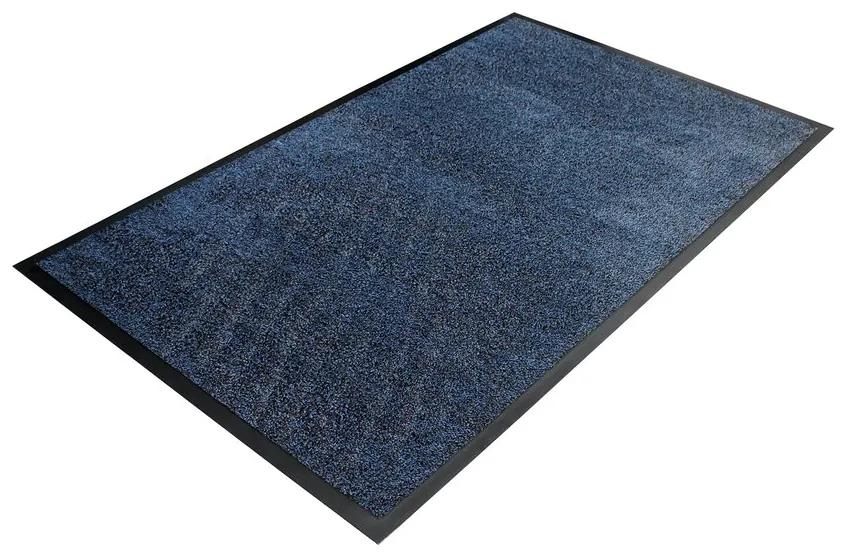 Modrá textilní čistící vnitřní vstupní rohož - 150 x 85 x 0,9 cm
