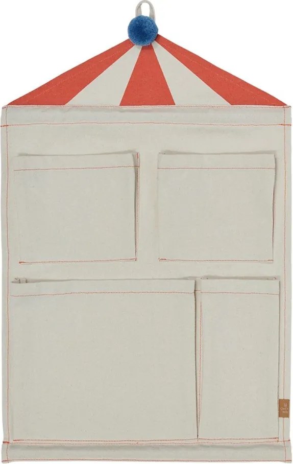 Krémový látkový závěsný organizér 40x1x60 cm Circus – OYOY Mini