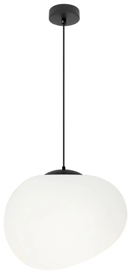 Černo-bílé závěsné svítidlo ø 25 cm Stones – Candellux Lighting