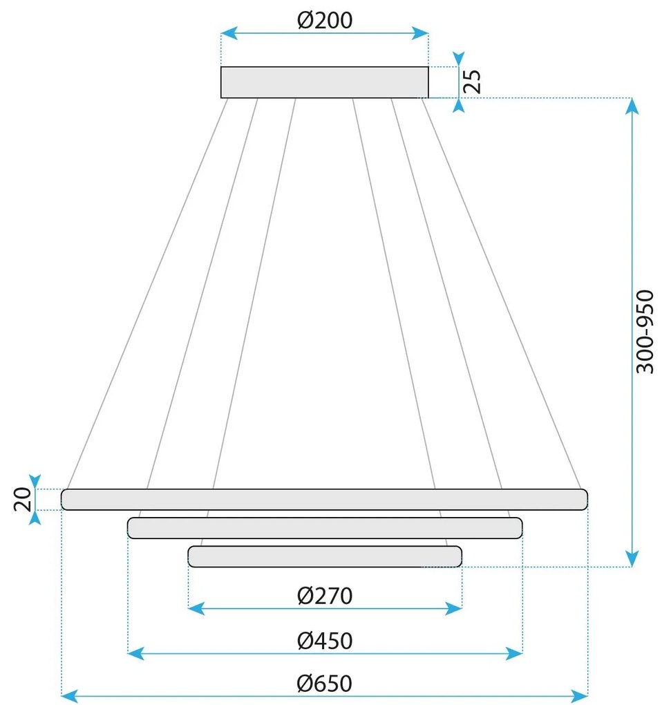 Toolight Moderní designové LED osvětlení G036-CP zlatá
