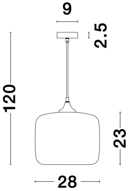 Nova Luce Závěsné svítidlo SAVAZ chromové sklo černý kov černý kabel E27 1x12W