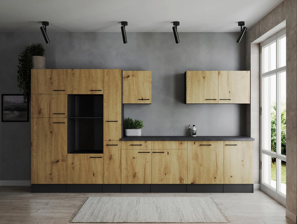 XXXLutz KUCHYŇSKÝ BLOK BEZ SPOTŘEBIČŮ 370 cm Respekta - Online Only kuchyňské linky - 001899046601