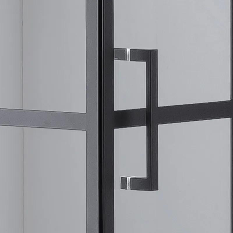 BPS-koupelny Čtvercový sprchový kout HYD-SK10A 80x80 černá/transparent + vanička HYD-SSV-SXL02A černá