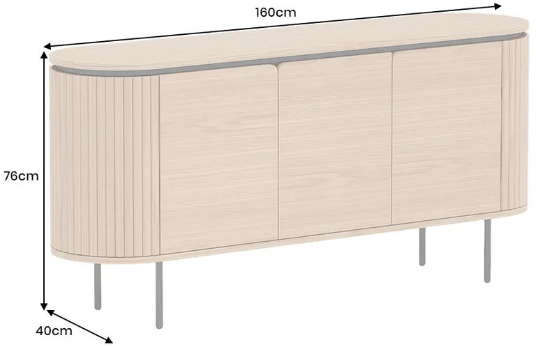 Invicta Dřevěná komoda ATELIER 160 cm dub 47453