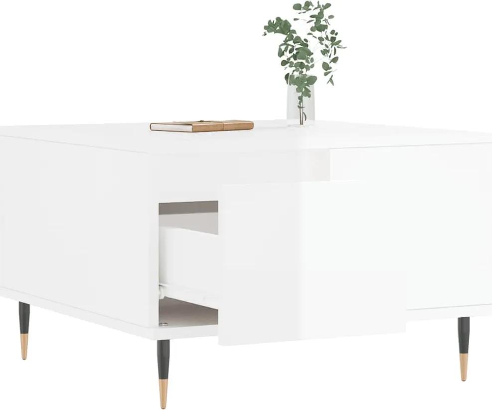 vidaXL Konferenční stolek 55x55x36,5 cm kompozitní dřevo [830750] Barva: Bílá