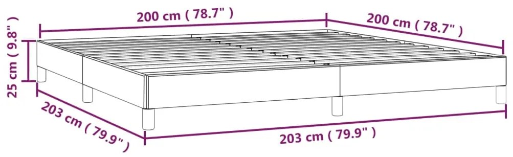 Rám postele světle šedý 200x200 cm textil,  346842