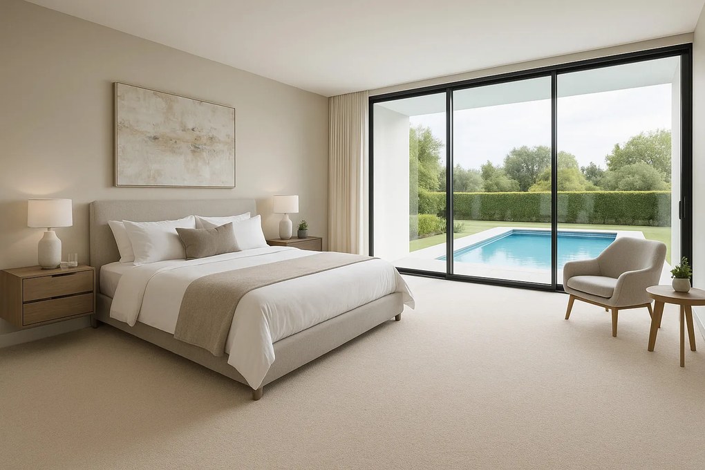 Condor Carpets, Metrážový koberec Sicily 171, na míru, šíře 4m, béžová, filc, ložnice