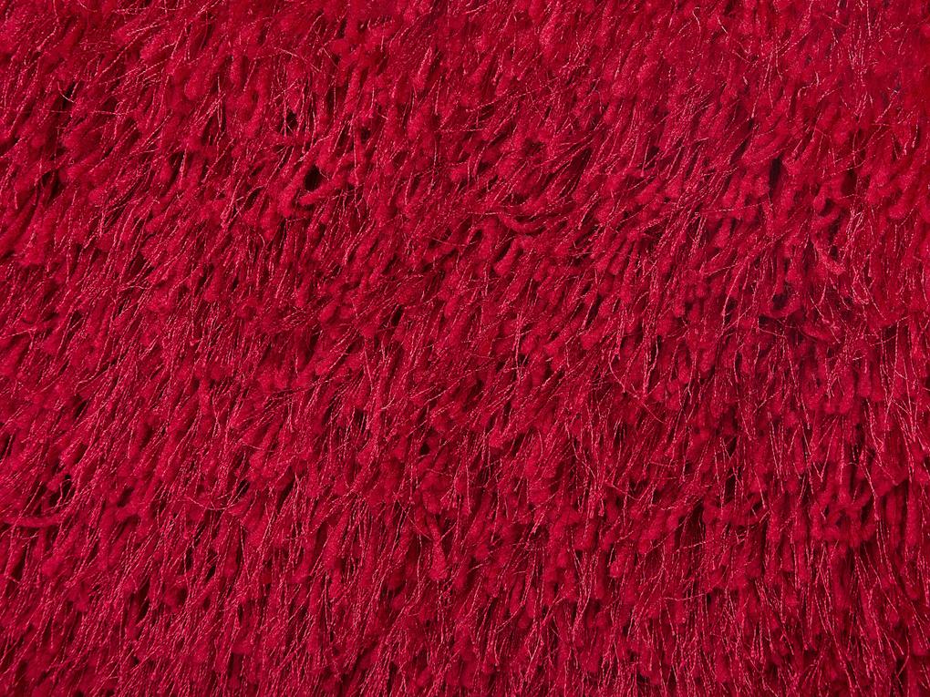 Sada 2 polštářů 45 x 45 cm tmavě červené CIDE Beliani