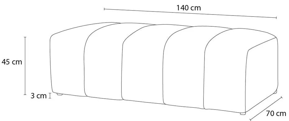 Hnědá podnožka z textilie bouclé Annecy – Bobochic Paris