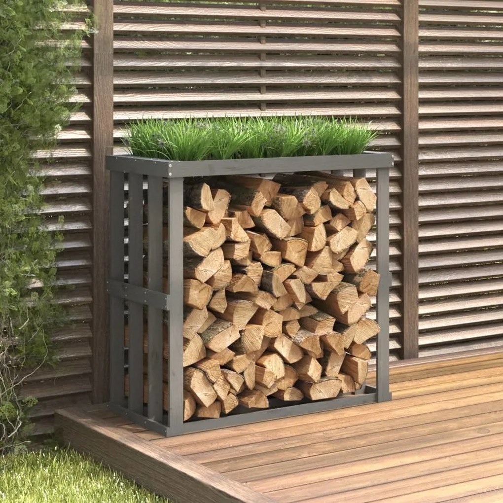 vidaXL Venkovní stojan na dřevo 108x52x106 cm masivní borovice [822627] Barva: Přírodní
