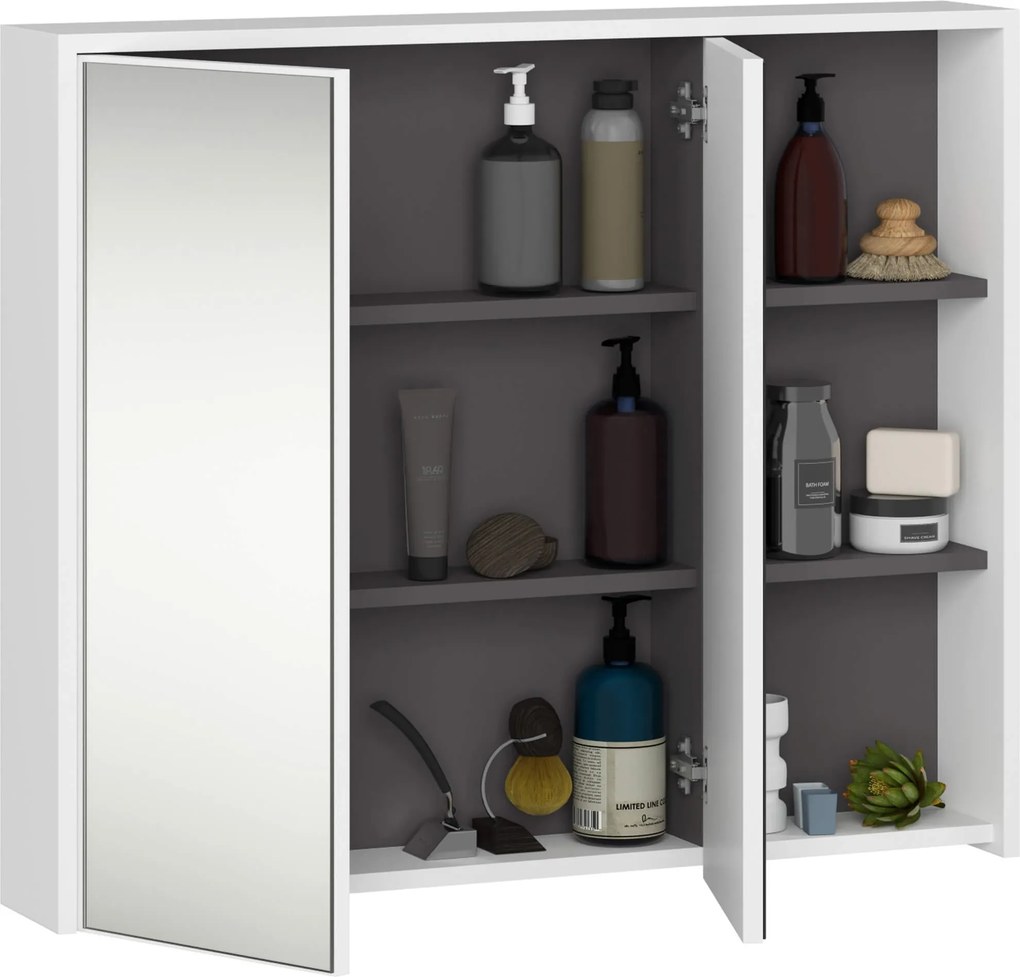 Závěsná koupelnová skříňka se zrcadlem VAMI 90 cm - výběr z 5 provedení
