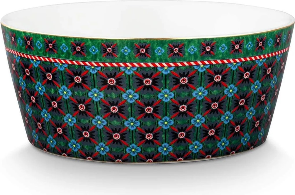 Pip Studio dárková sada misek a hůlek Oriental Berry Blues Blue (Porcelánová sada dvou misek 15 cm a dřevěných hůlek )