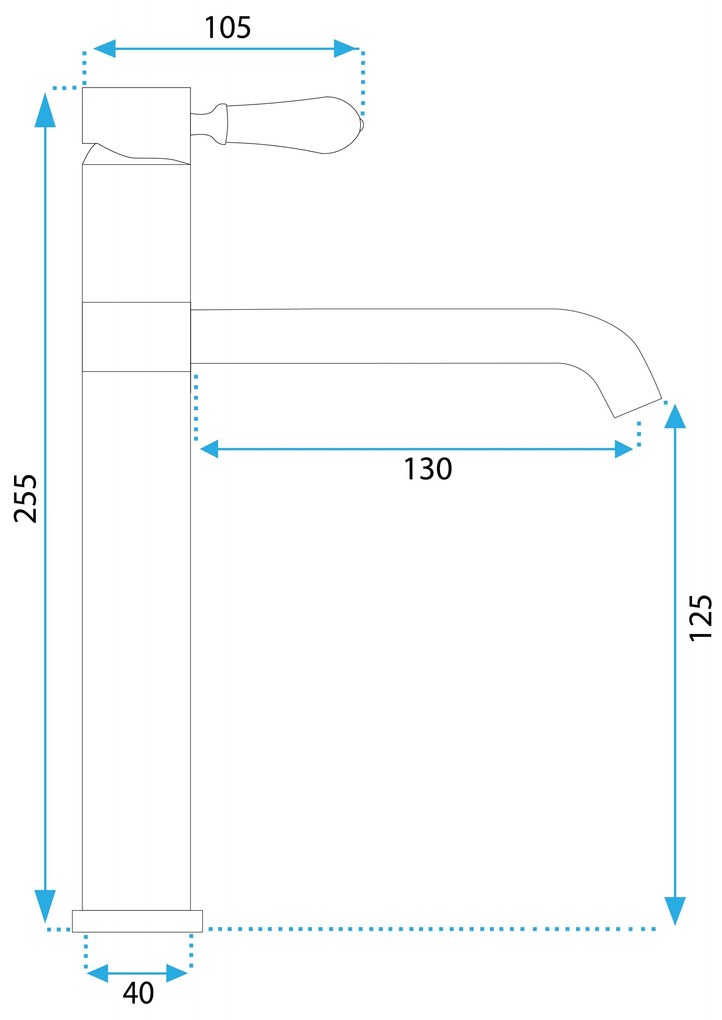 Umyvadlová baterie REA SERRA nízká, černá mat