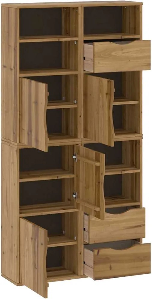 Boční skříňky 4 ks "ODDA" 40x24x79 cm Borovicový masiv 3365350