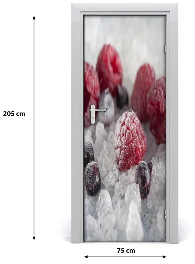 Fototapeta na dveře samolepící mražené ovoce 75x205 cm
