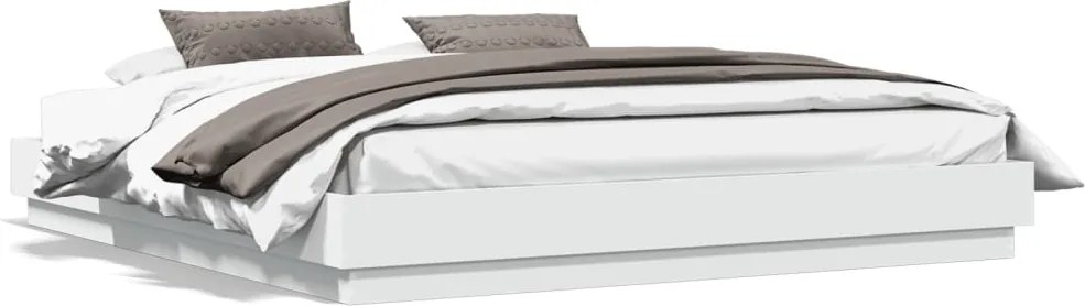 Rám postele s LED osvětlením bílý 180 x 200 cm 3209772