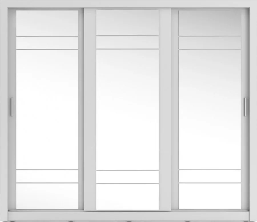 Casarredo - Komfort nábytek Šatní skříň 02 ARTI 250 bílá/zrcadlo
