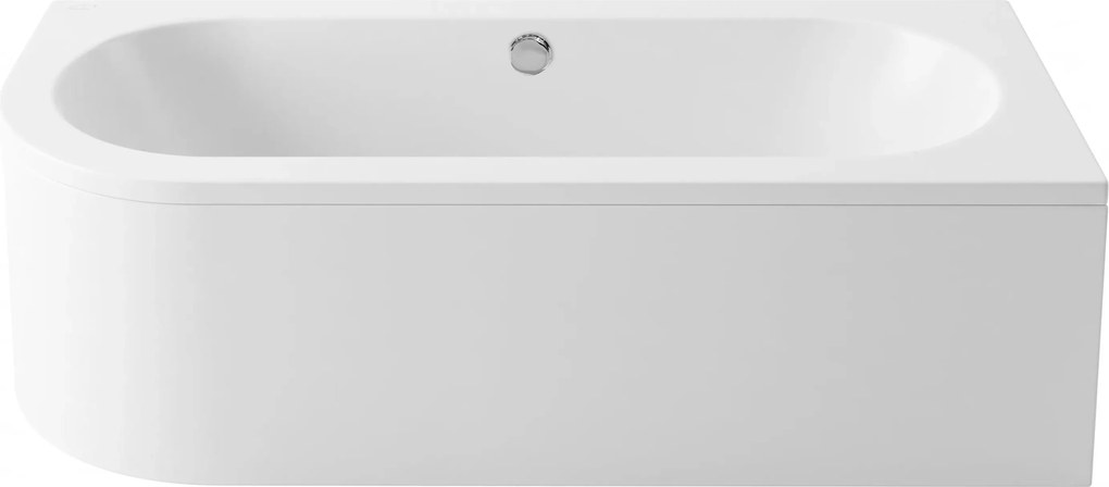 Asymetrická akrylátová vana s krycím panelem REA ORION Pravá 170x75 cm, bílá