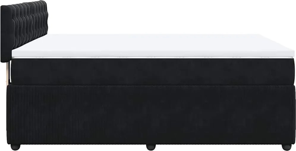 Box spring postel s matrací černá 140 x 190 cm samet 3290042