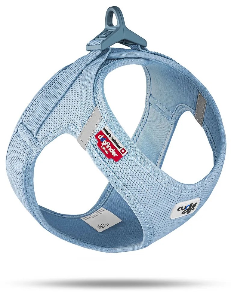 CURLI Postroj pro psy se sponou Air-Mesh Skyblue M, 6-9 kg