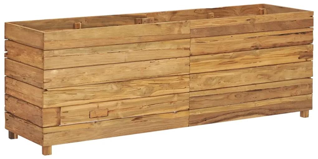 Vyvýšený záhon 150x40x55 cm recyklované teakové dřevo a ocel,  47426