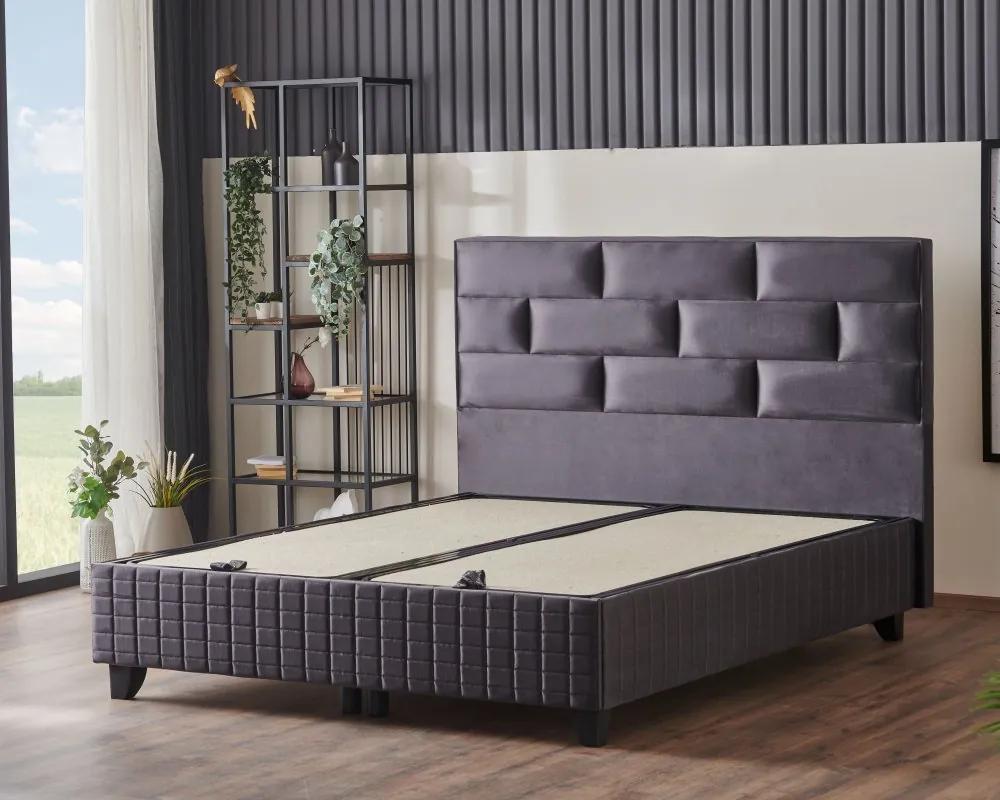 Čalouněná postel NATIVE - antracit 200 × 200 cm