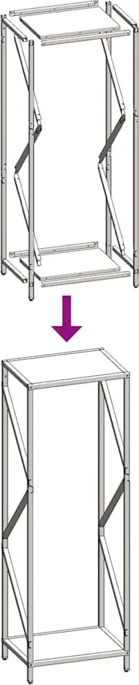 vidaXL Stojan na palivové dřevo Ocel válcovaná za studena [864324] Barva: Bílá