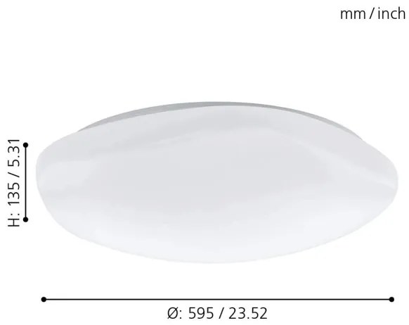 Eglo 33272 - LED RGBW Stmívatelné stropní svítidlo TOTARI-C LED/34W/230V + DO