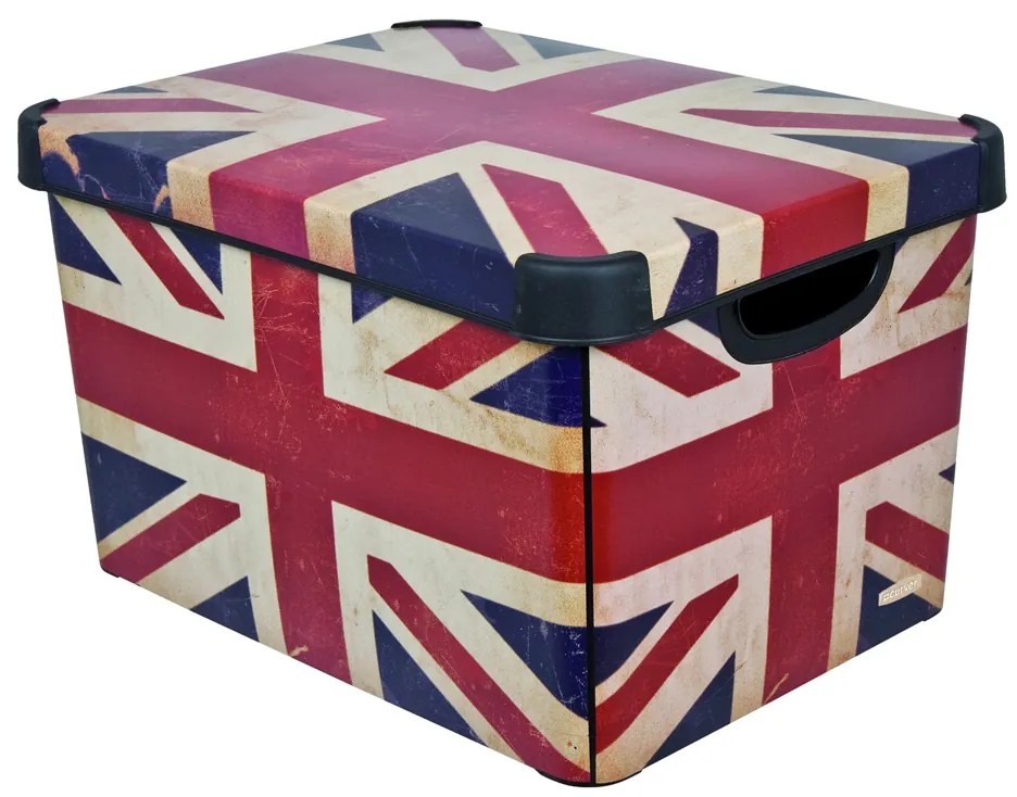 Dekorativní úložný box Curver L BRITISH FLAG - 04711-D99